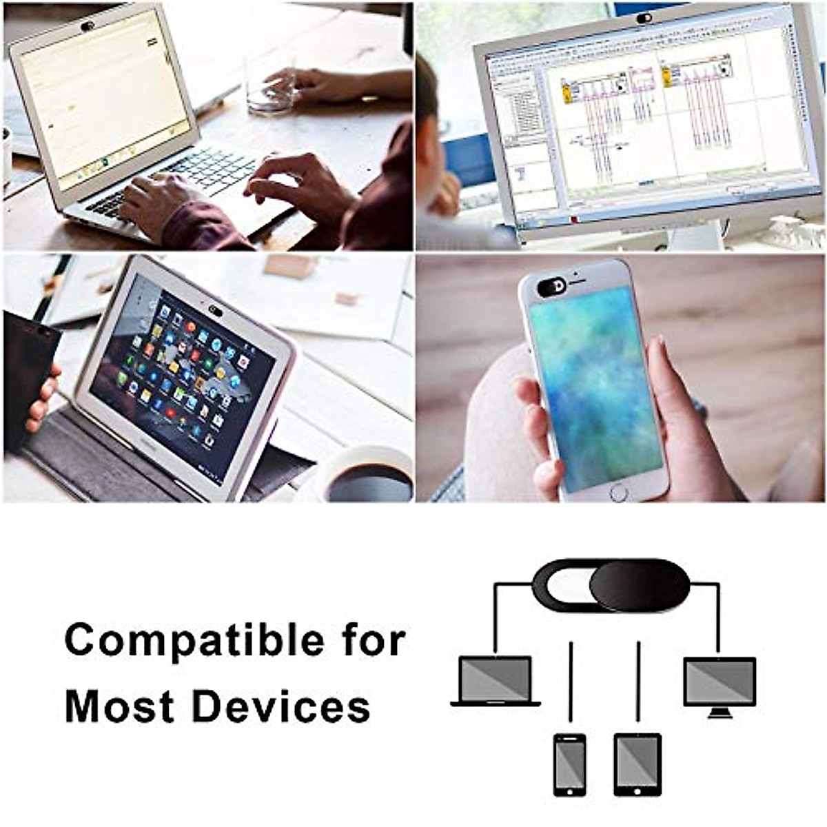 Privacy Camera Cover Security Blocker Webcam Closure Compatible with Orbic Myra 5G UW Phone, Black for Myra 5G UW Model