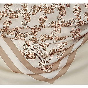 Coach Women's Horse and Carriage Printed Silk Square, Ivory, One Size