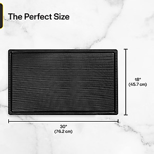 Thirteen Chefs Plastic Cutting Board with Juice Groove - Extra Large Cutting Board for Meat, Grilling, BBQ, Smoking, Fruit, and More - 30" x 18" x 0.5" - Black