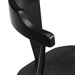 POLY & BARK Enzo Dining Chair,Oak, Black