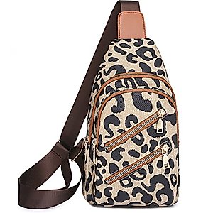 Multipurpose Leather Sling Bag, Shoulder Sling Bag, Crossbody Sling Backpack for Women, Fits 7.9 inch Tablet