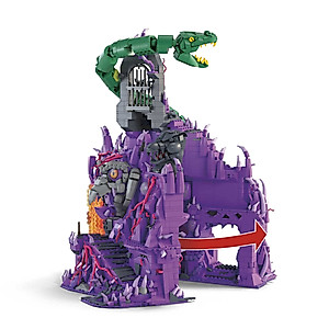 Mega Masters of The Universe Building Toys Set, Snake Mountain with 3802 Pieces, 24 Inches Wide, 6 Micro Action Figures, Adult Collectible