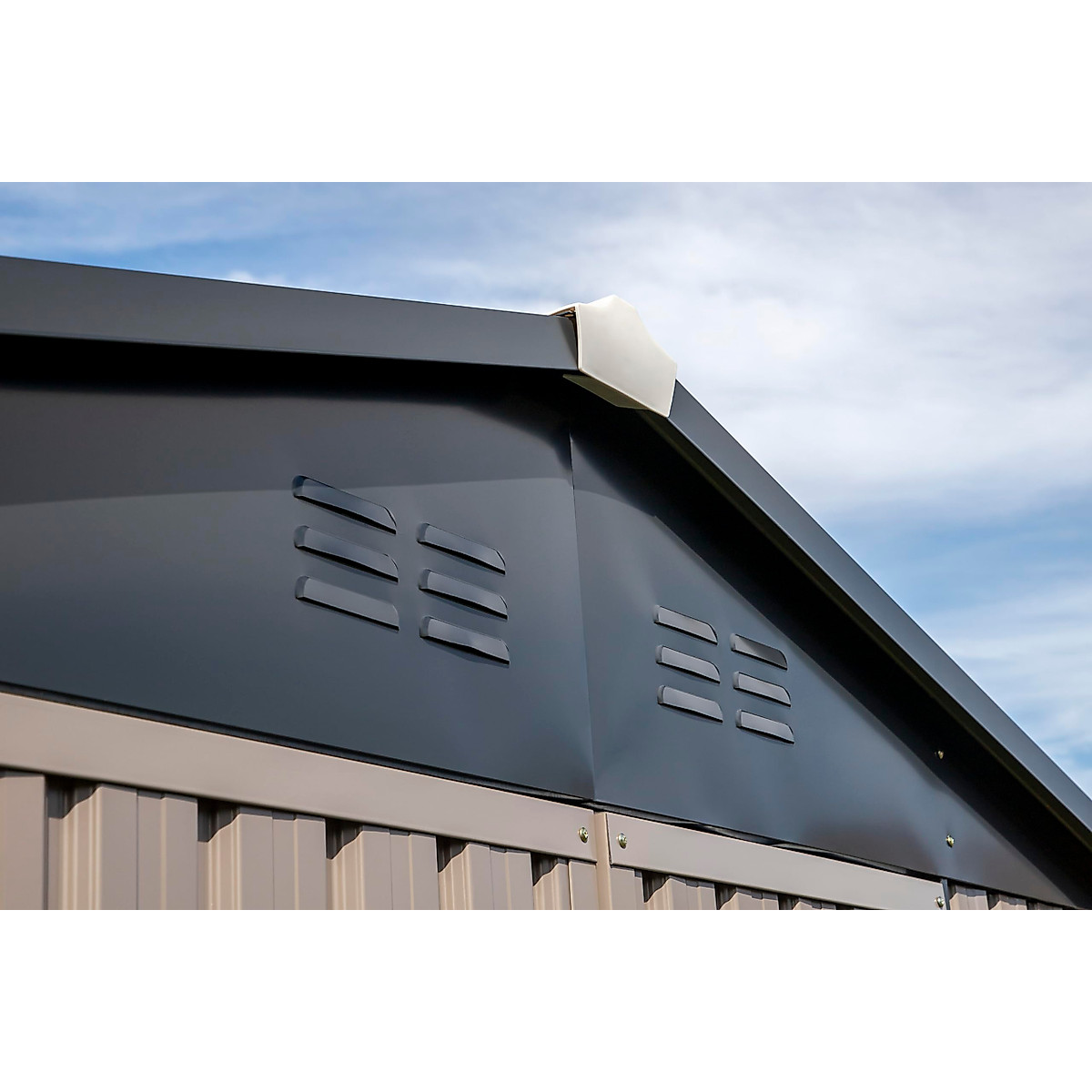 Arrow Sheds 8' x 6' Outdoor Steel Storage Shed, Tan