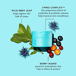 TULA Skincare Balancing Act Purifying & pH Balancing Biodegradable Toner Pads 60 pads/container