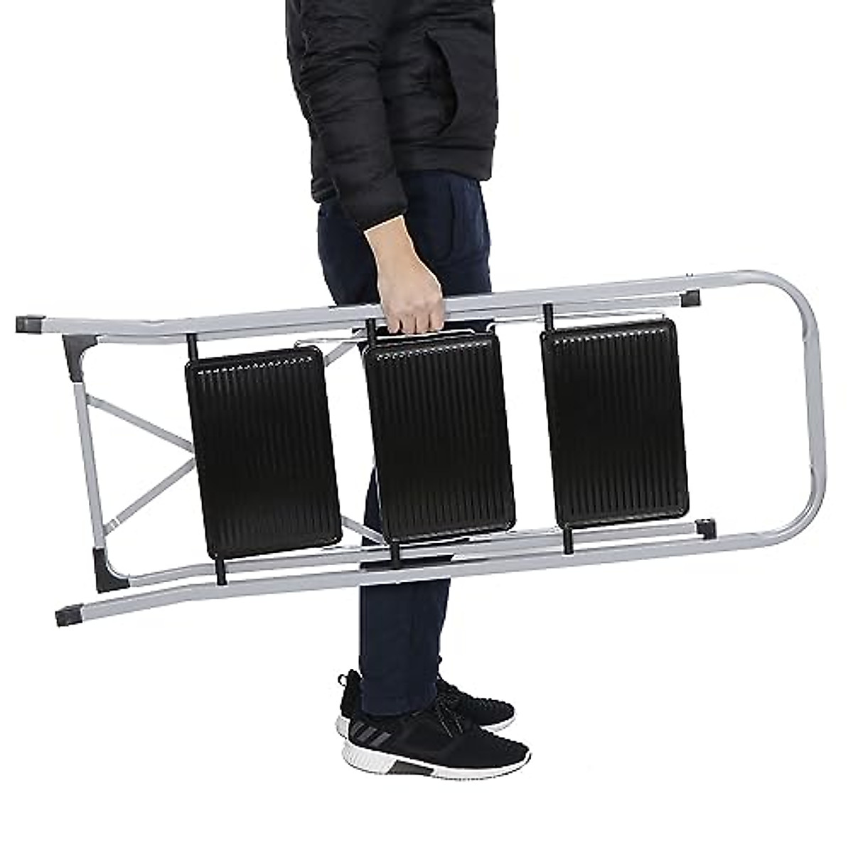 3 Step Ladder Folding Step Stool Ladder w/Handgrip & Wide Pedal Home Indoor