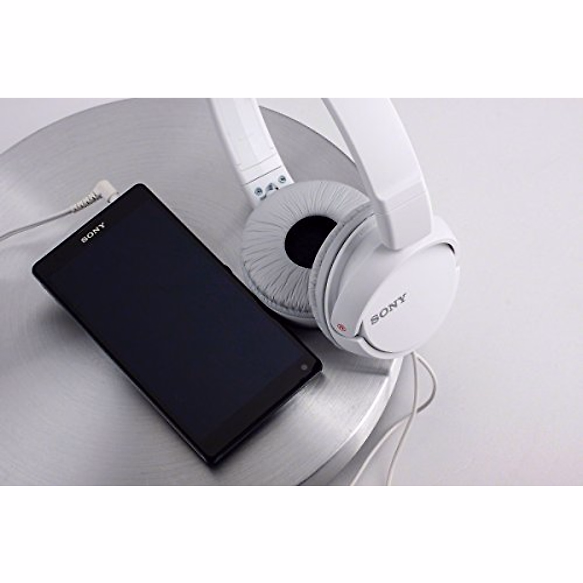 Sony ZX Series Wired On-Ear Headphones with Mic, White MDR-ZX110AP
