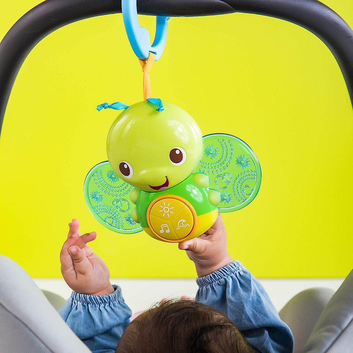 Bright Starts Beaming Buggie Take-Along Toy with Lights, Ages Newborn +