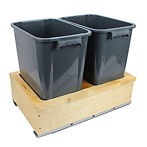 Dowell 4006 0215/0218/0221 Single/Double Waste Basket Pullout for B15/B18/B21 Cabinet (for B18 Cabinet)