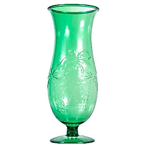 TopNotch Outlet Hurricane Glasses - Plastic Luau Tumblers (4 Pc) Tropical Summer Party Ready - Tall Frozen Cocktail Cups - Break Resistant