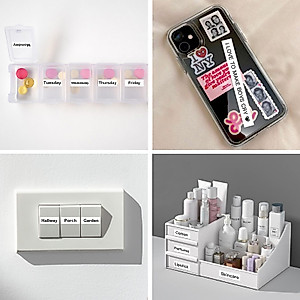 SUPVAN E10 Bluetooth Label Maker Machine with 3 Tapes, Continuous Waterproof Label, Versatile App with 35 Fonts and 1k+ Icons, Inkless Labeler for Home, Kitchen, School, Office Organization, Green