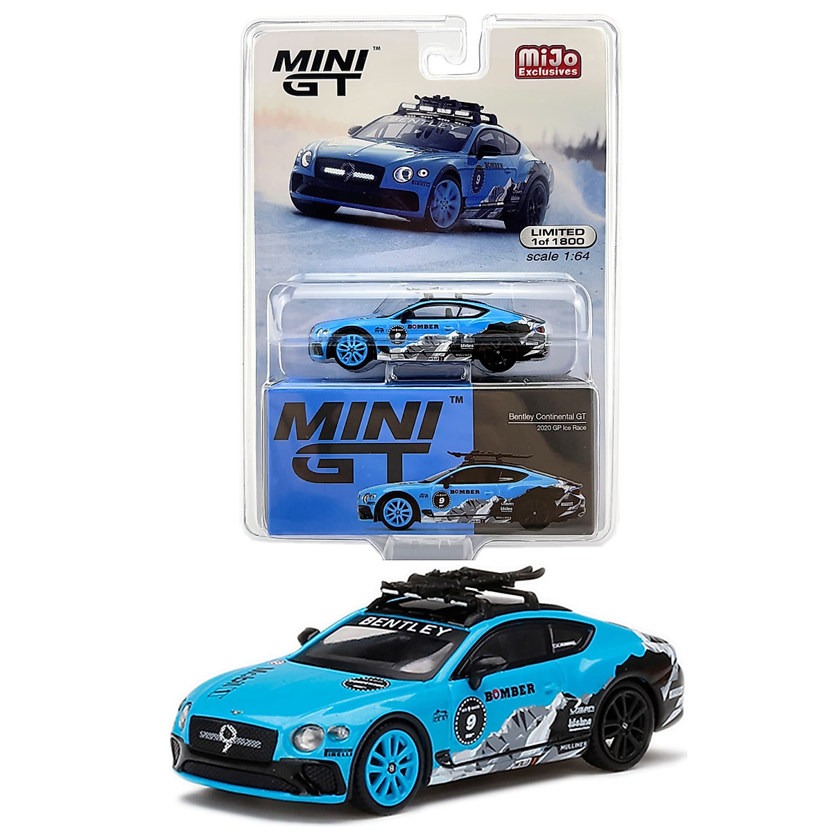 Mini GT 1:64 Bentley Continental GT (Blue) 2020 GP Ice Race #247