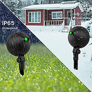 Christmas Lights Projector Laser Light Xmas Landscape Spotlights Waterproof Outdoor Xmas Light for Halloween Patio Yard Garden with Remote Controller (Green and Red)