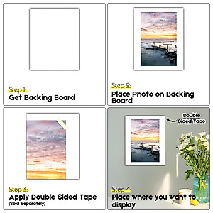 Golden State Art, 25 Pack 8x10 Bright White Backing Boards, Backer Boards Frames, Pictures, Crafts
