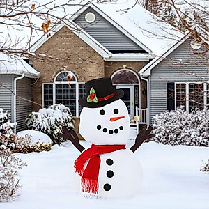 Lansian 16Pcs Christmas Snowman Decorating Making Kit Snow Toys Outdoor Fun Kids for Christmas Winter Holiday Party Decoration Gifts Funny Toys