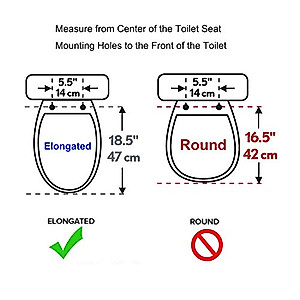 Hibbent Premium One Click Elongated Toilet Seat with Cover(Oval)- Easy Installation and Quick-Release for Easy Cleaning - Stable Hinge Design to prevent shifting - Soft Closed - White Color(Elongated)