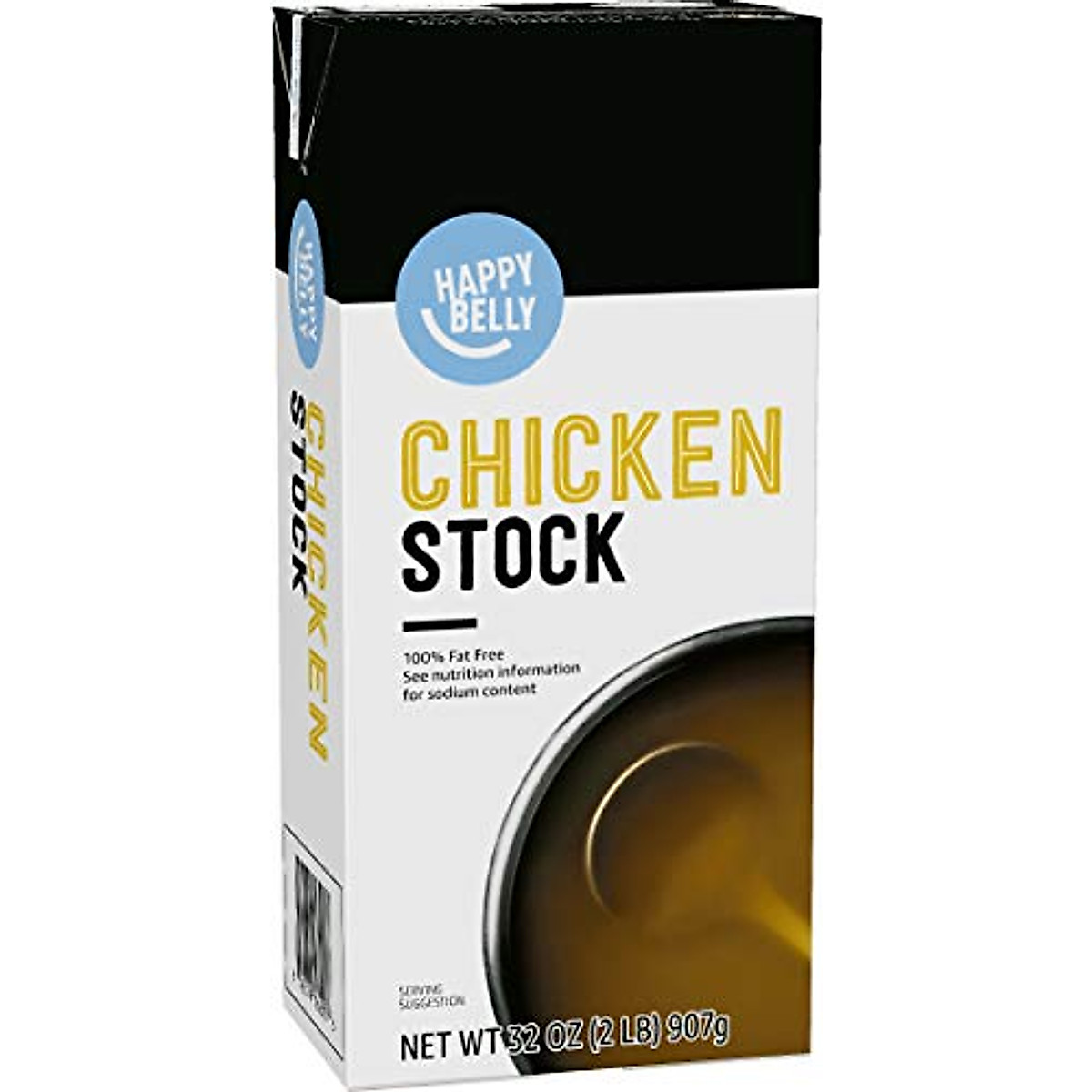 Amazon Brand - Happy Belly Chicken Stock, 32 fl oz (Pack of 1)