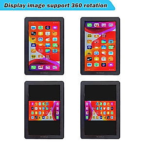 VSDISPLAY 10.1'' 1280x800 Portable Small LCD Monitor 10.1 Inch Display Screen Built-in Speakers with HD-MI USB Video Input,Support Image 360 Degree Rotation,Plug and Play