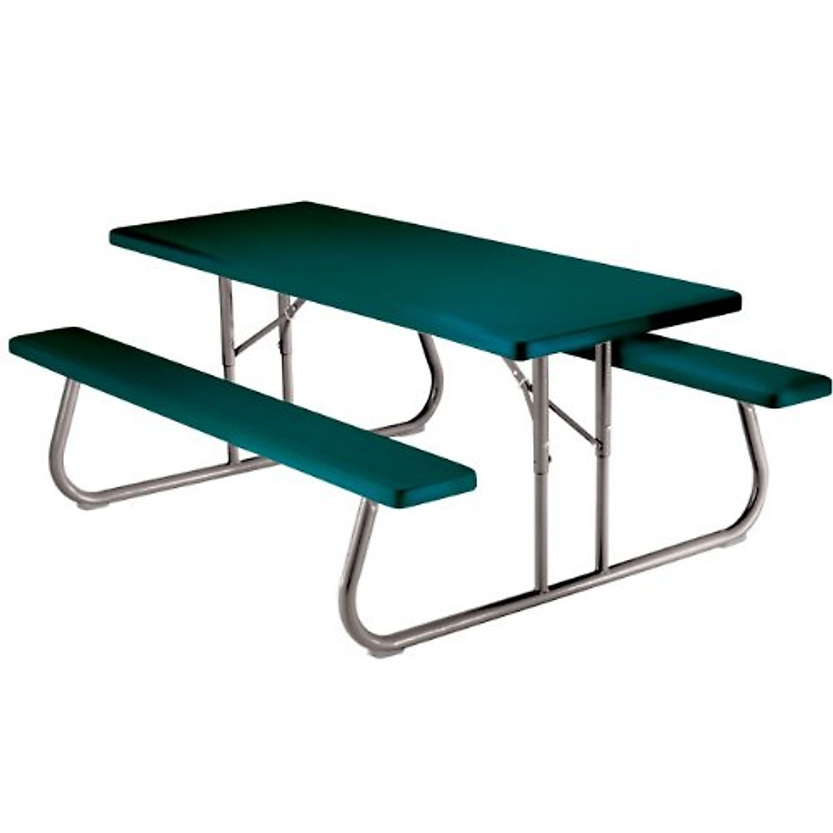 6 Ft Folding Picnic Table Hunter Green 4 Pack