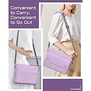 Dadanism 9-11" Tablet Sleeve Shoulder Bag for iPad Air 5/4 10.9, iPad Pro 11 M4 M2, iPad Air 11" 2024, iPad 10.2 9/8/7th, iPad 10th Gen 10.9, Galaxy Tab A9+/S9 FE/A8, Tablet Carrying Bag, Taro Purple