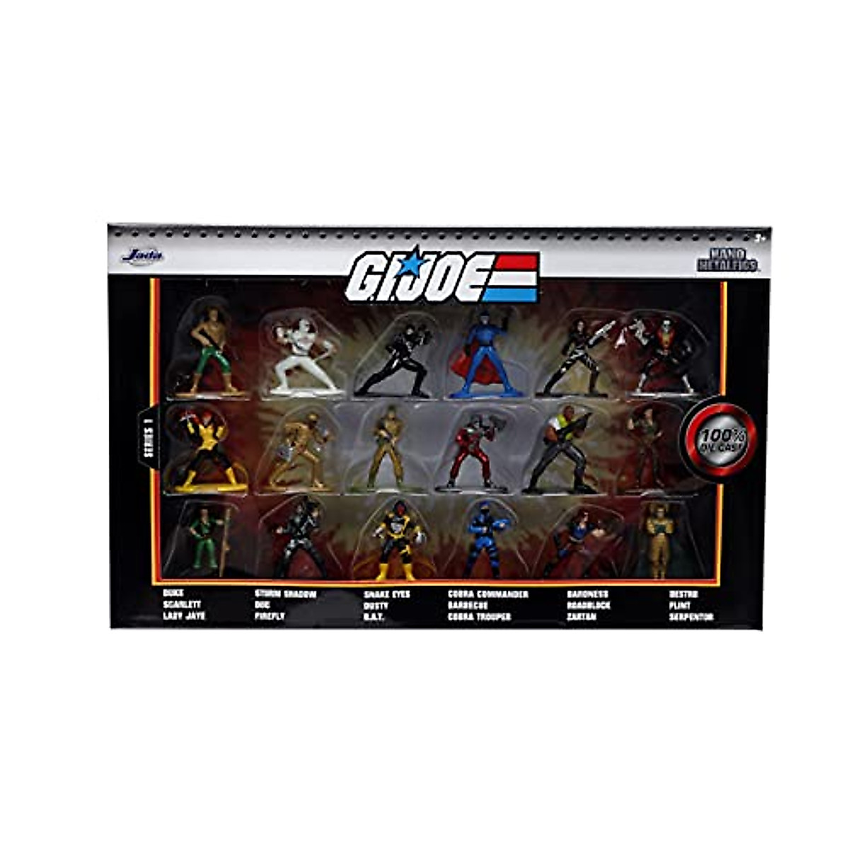 Jada Toys G.I. Joe 1.65" 18-Pack Die-cast Figures, Toys for Kids and Adults, 32913