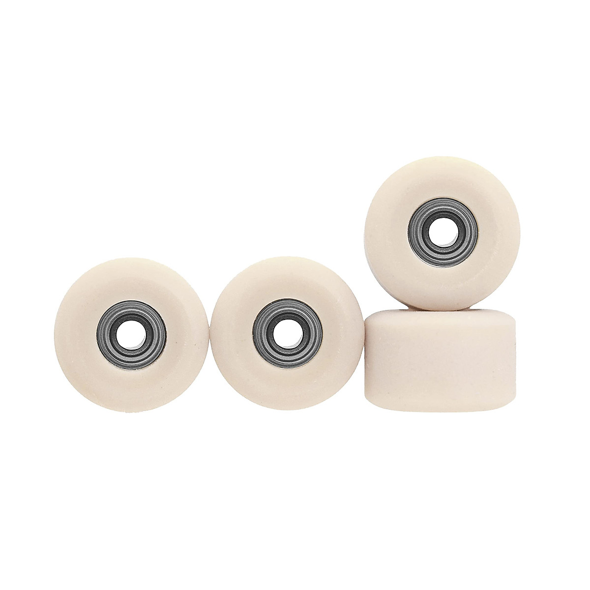 Teak Tuning Apex 61D Urethane Fingerboard Wheels - New Street Shape, 7.7mm Diameter - ABEC-9 Stealth Bearings - Made in The USA - Coyote Tan Colorway