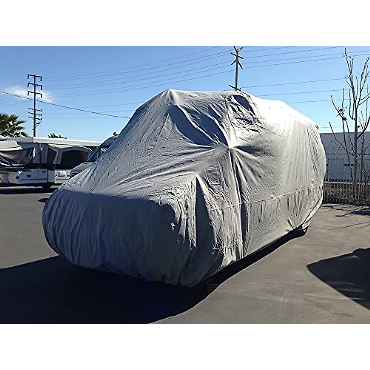 CarsCover Waterproof Class B RV High Top Conversion Van Cover Fit up to 21ft (252 inch) Sprinter, Minibus, Winnebago Era, Roadtrek, Airstream Interstate, Great West, Leisure Travel, Pleasure-Way