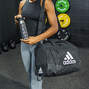 adidas Defender 4 Small Duffel Bag, Jersey Onix Grey/Black, One Size