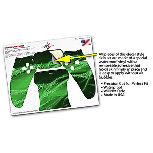 WraptorSkinz Skin Wrap compatible with Sony PS5 DualSense Controller Mystic Vortex Green (CONTROLLER NOT INCLUDED)