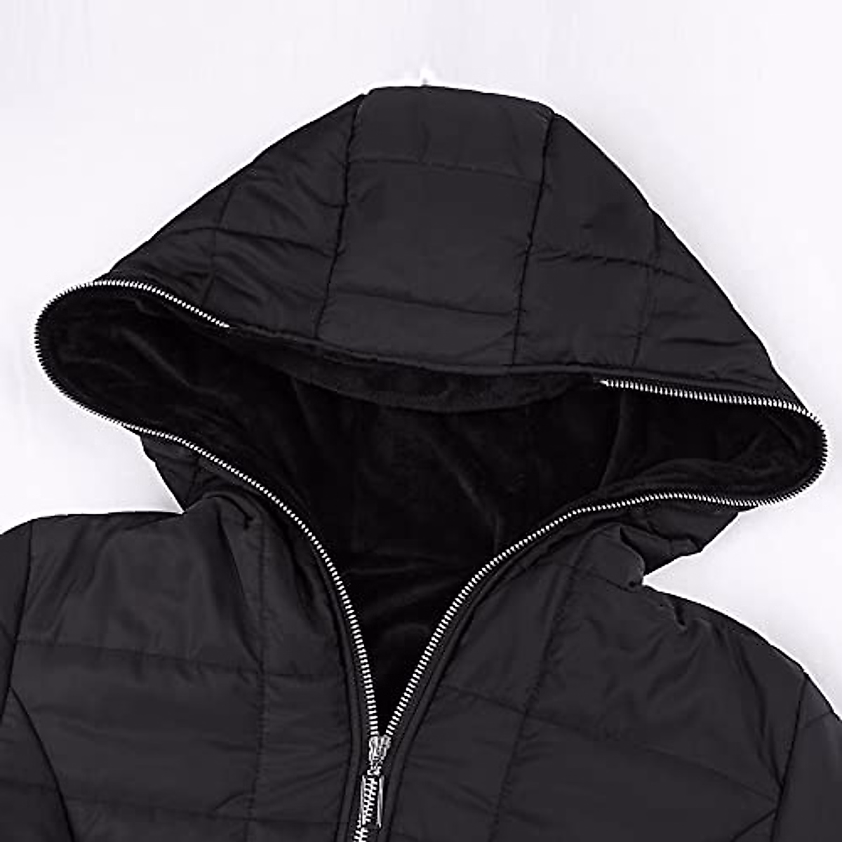 Aniywn Women's Thicken Fleece Lined Parka Winter Coat Hooded Jacket Full Zip Windproof Warm Hoodies Down Jacket with Pocket