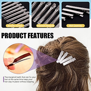 Swpeet 200Pcs 3inch - 7.5cm Alligator Hair Clips Kit, Perfect for Metal Duck Bill Hair Clips Flat Top Single Prong Hairpins for Hair Styling DIY Accessories