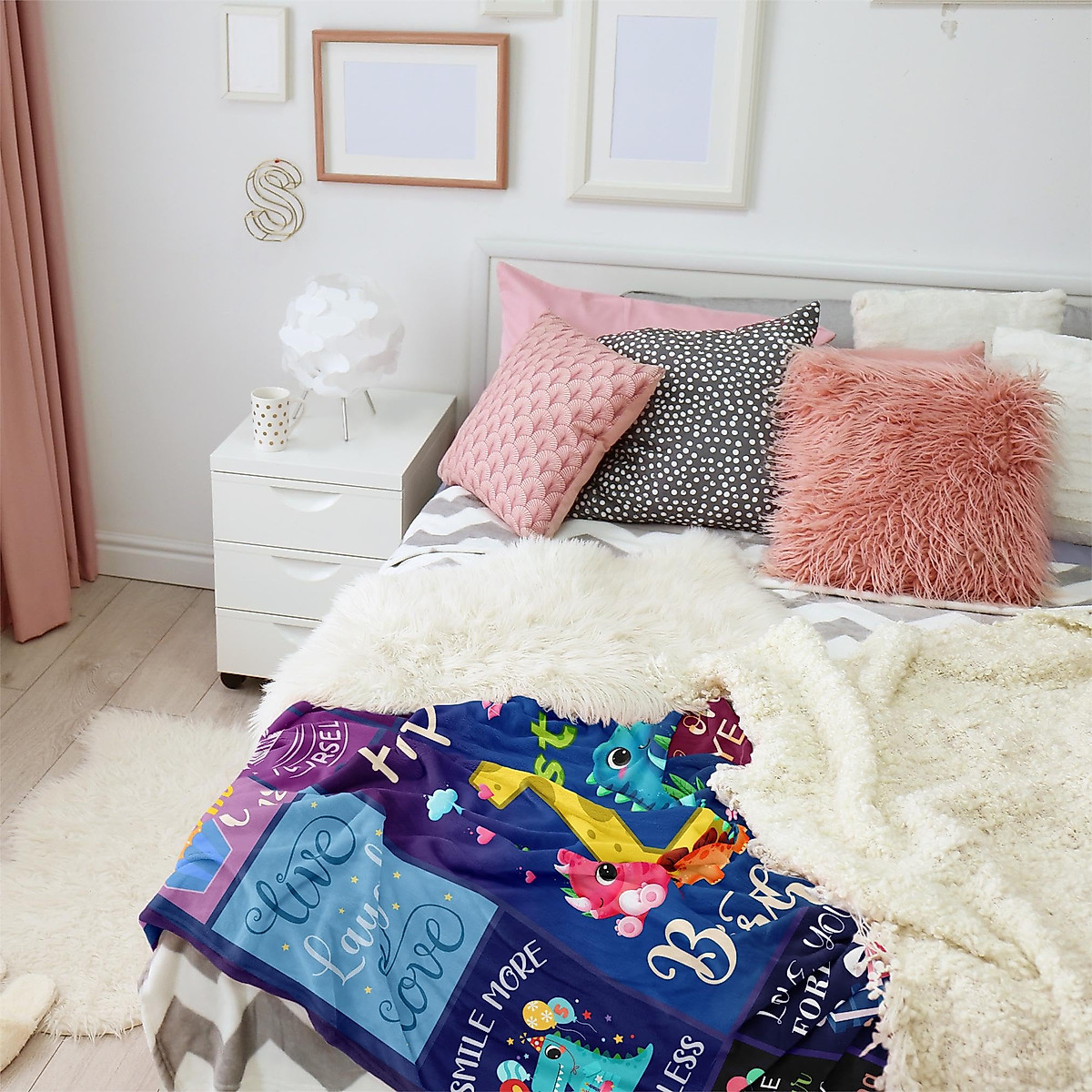 Puzopal 1 Year Old Girl Gifts, One Year Old Girl Boy Birthday Gifts, 1st Birthday Girl Gifts Blanket 40"X50", 1 Year Old Girl Boy Birthday Gift, First Birthday Gifts for 1 Year Old Girls Boys