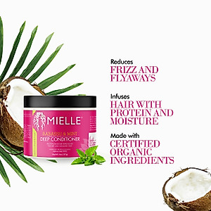 Mielle Organics Rosemary Mint Scalp & Hair Strengthening Oil and Babassu & Mint Deep Conditioner Bundle