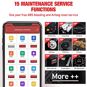 THINKCAR Thinkdiag Mini Full System Bluetooth OBD2 Scanner, ABS SRS TPMS BMS AC Transmission Car Diagostic Scan Tool Airbag Engine Code Reader with SAS ABS Bleeding 15 Reset Service