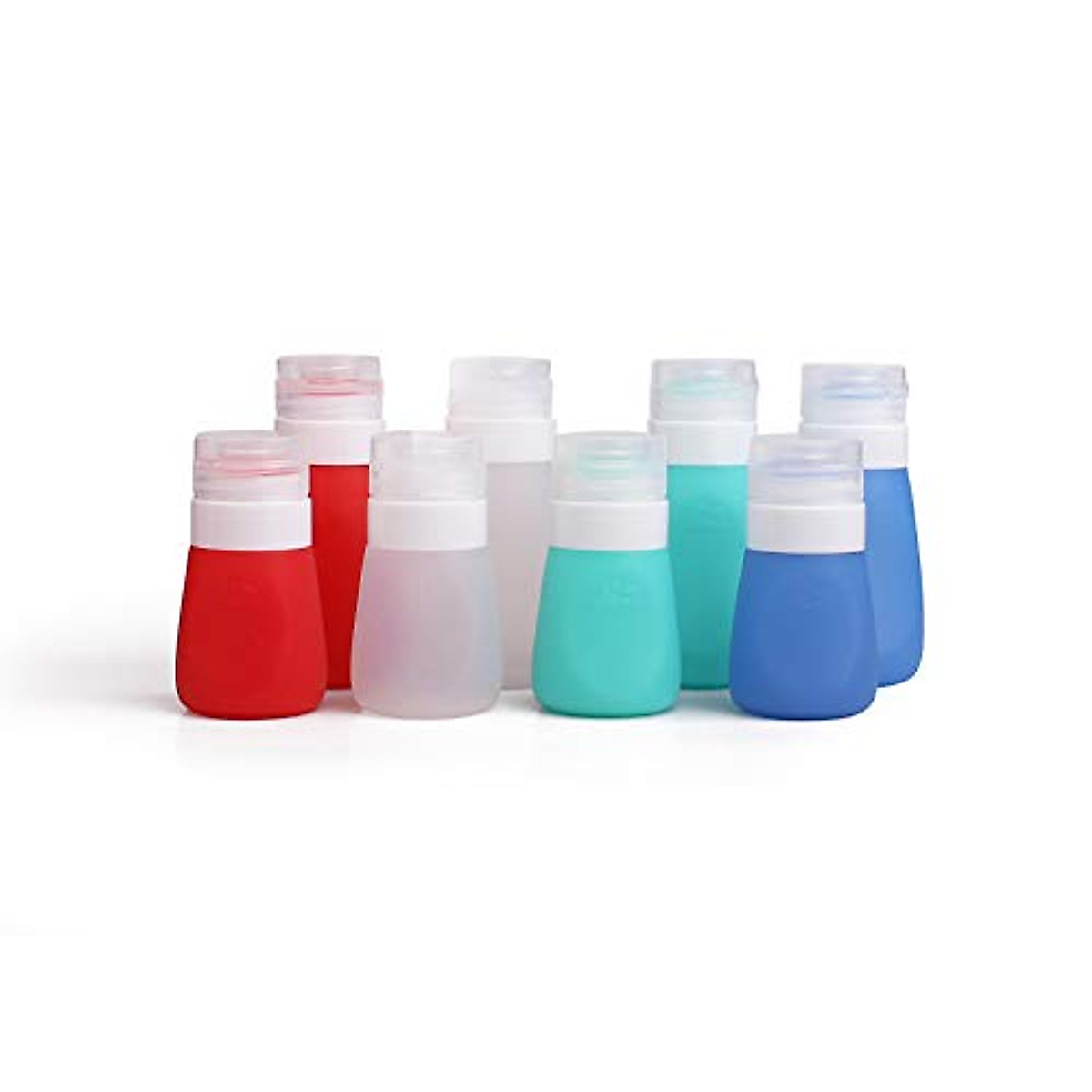 YINGGG Squeeze Portable Salad Dressing Container to Go Bottles Sauce Leakproof Condiment Storage Bottle, Dressing to Go for Lunch set of 4 (37ML)
