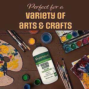 SimpleNature 100% Pure Vegetable Glycerin - 1 Gallon (128 fl oz) - Natural Pure Food/Cosmetic Grade Skincare, Haircare, Cosmetics, Soapmaking, Crafts - Softening & Moisturizing Multipurpose Humectant