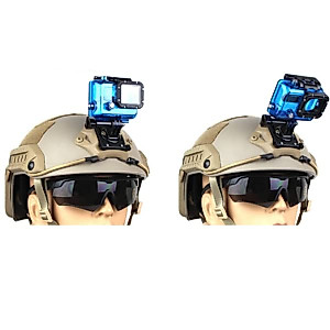 Tbest Helmet Fixed Mount, 90 Degree Rotation, for Camcorders, Cameras, SJCAM, YI Camera etc, Nylon & Plastic, Black, Helmet Camera Mount