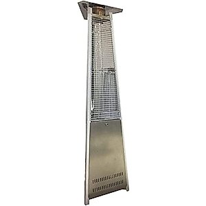 YAOJIA Outdoor Patio Space Heater 13 KW Natural Gas Patio Heater ，Waterproof Adjustable Firepower Pyramid Patio Liquefied Gas Heater ，Outside Space Heating for Home Garden & Gazebo， 234 X 60 X 60cm