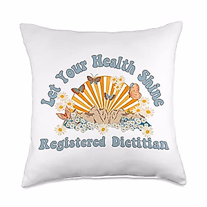 National Nutrition Dietetics Day Month March Licensed Registered Dietitian Nutritionist Day Sunshine Throw Pillow, 18x18, Multicolor