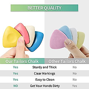 Aufisi Professional Tailors Chalk 8PCS, Triangle Sewing Chalk Fabric Markers - Sewing Notions & Accessories