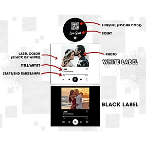 3.5oz./9oz. Custom Song Couples Candle | Personalized Photo Candle, Music Candle