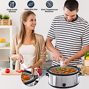 Slicone Crockpot Liner, Crock Pot Liners Reusable Slow Cooker Liners Fit Crock-Pot 6 Quart Oval Crock Pot, Crockpot Liners Leakproof Dishwasher Safe Cooking Liner Hamilton Beach Crockpot Liner