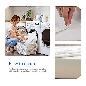 WYGMAV Queen Mattress 5 Inch Mattress Base Foam Bed Mattress Queen Size Bed Mattresses for Comfort and Pressure Relief with Washable and Removable Zipper Cover, Bed-in-a-Box, Medium Firm, White