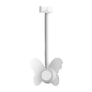 Menolana Wall Mount Hair Dryer Holder, Bathroom Bendable Rod Hairdryer Stand No, Butterfly White