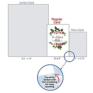 The Best Card Company - 1 Big Card for Boss (8.5 x 11 Inch) - Boss's Day Thanks & Gratitude Notecard, Management and Leader Card - Elegant Flowers Boss's Day C4175ABOG