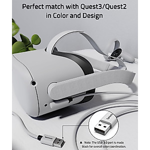 Syntech 10,000mAh VR Battery Pack with Link Cable 16 FT Compatible with Meta/Oculus Quest 3