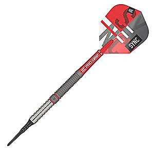 Target Darts Sync 10 20G 80% Tungsten Soft Tip Darts Set, Red, Silver and Black (SYNCSOFT)