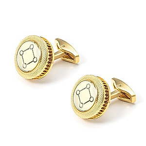 Brass Cufflinks Men's French Business Casual Cufflinks (Color : A, Size : One Size) (A One Size)