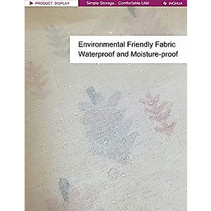 INGHUA Laundry Hamper Large Canvas Fabric Lightweight Storage Basket/Toy Organizer/Dirty Clothes Collapsible Waterproof for College Dorms, Boys and Girls Bedroom,Bathroom(Pink pine tree)