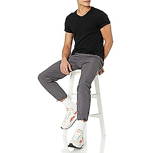 Amazon Essentials Men's V-Neck Undershirt, Pack of 6, Black, X-Small