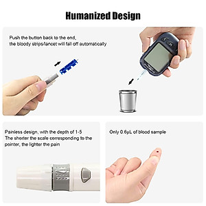 GSJING BLOOD GLUCOSE METER MONITOR WITH 50PCS TEST STRIPS (1 UNIT+50PCS STRIPS)